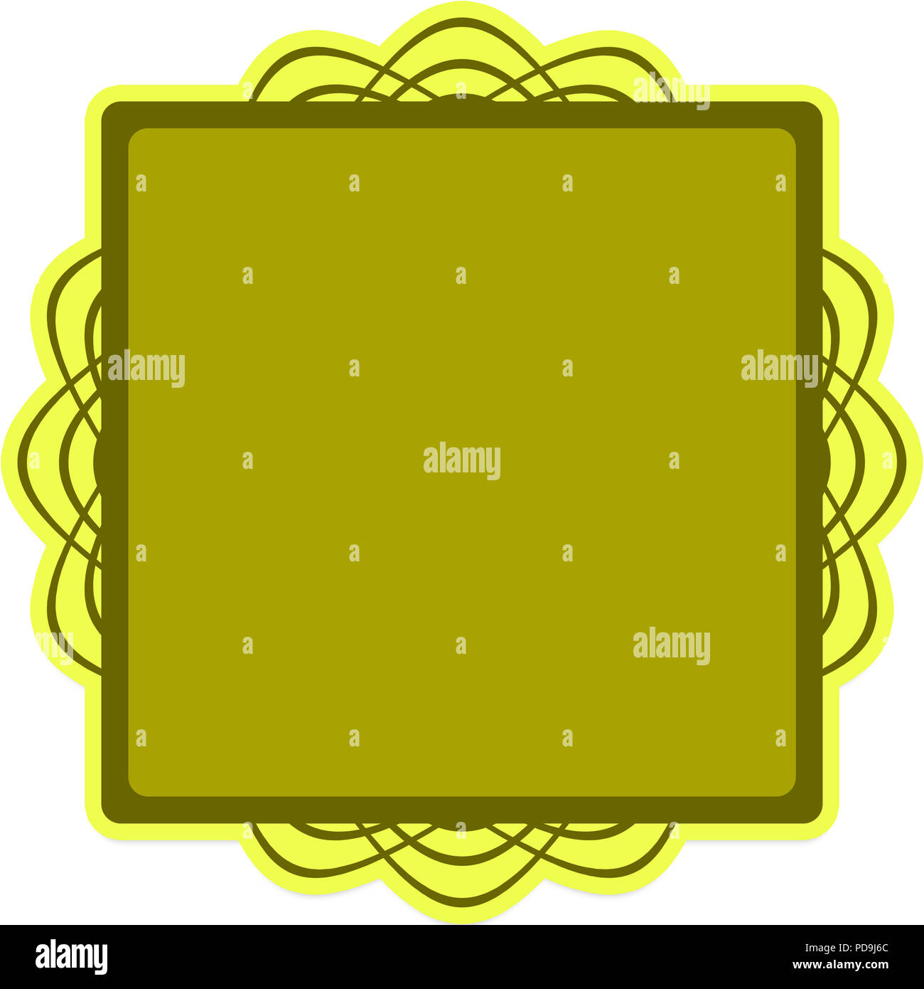 Yellow square picture frame hi-res stock photography and images - Alamy