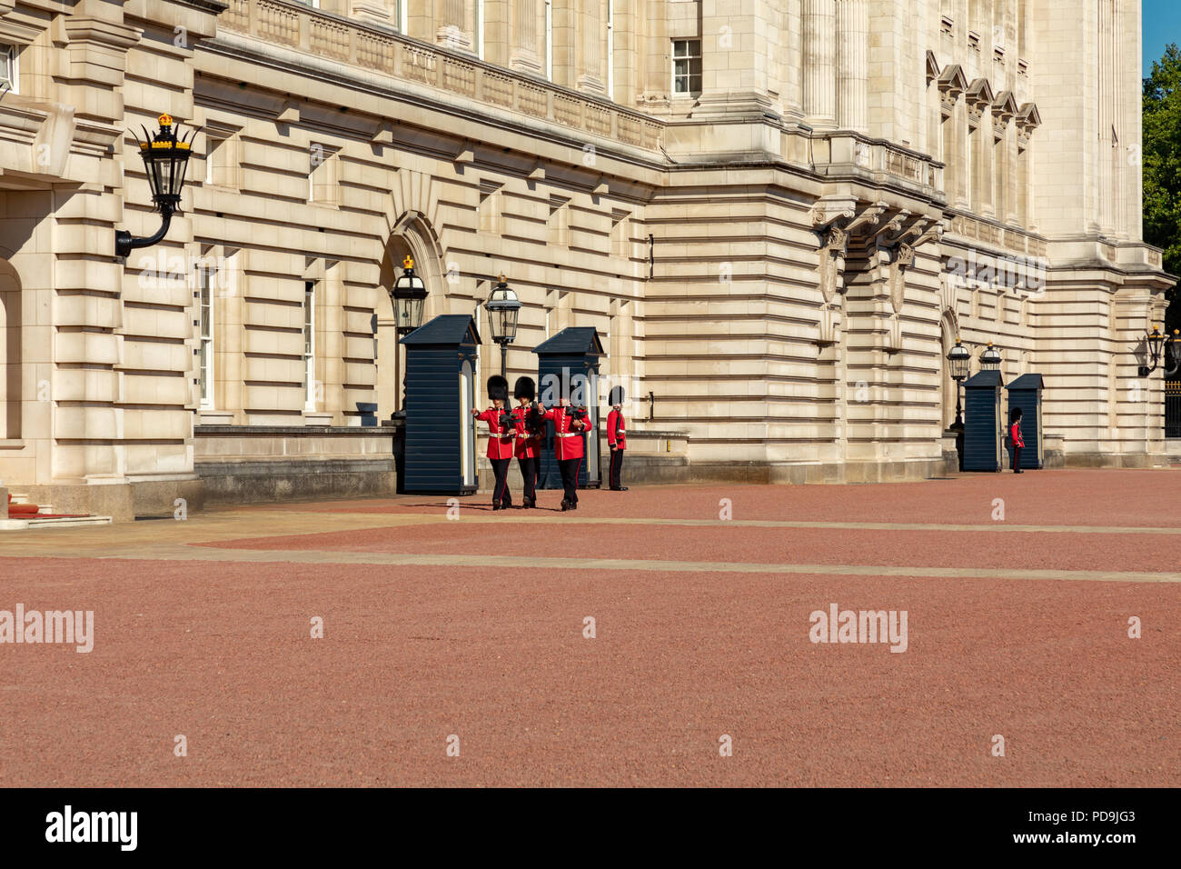 London England August 05, 2018 Soldiers of the Grenadier Guards on ...