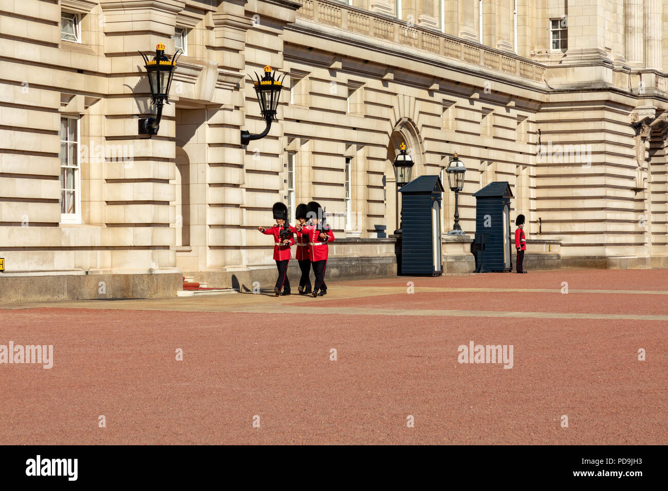 London England August 05, 2018 Soldiers of the Grenadier Guards on ...
