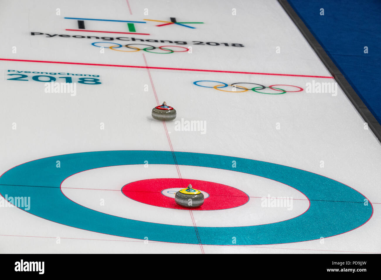 Curling sheet at the Olympic Winter Games PyeongChang 2018 Stock Photo ...