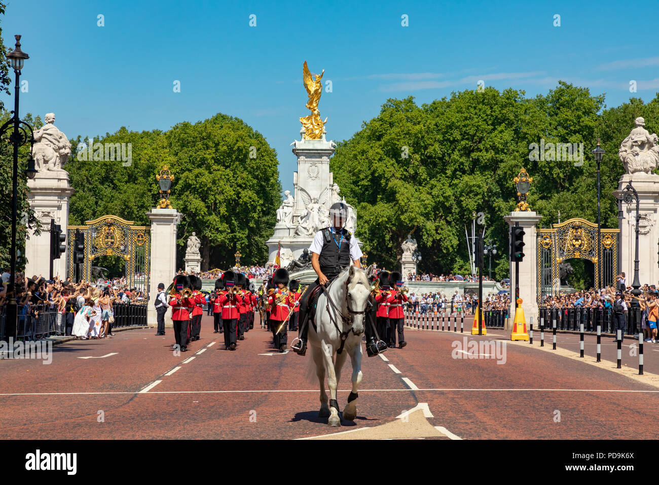London England August 05, 2018 The band of the Coldstream Guards ...