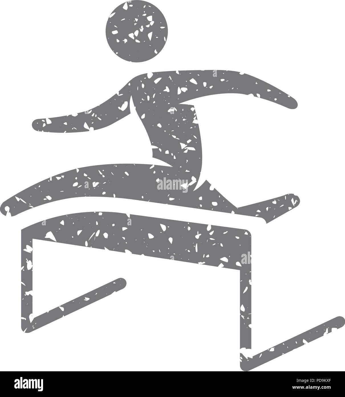 Grunge icon - Hurdle run Stock Vector Image & Art - Alamy