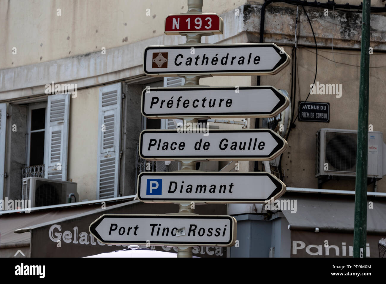 Corsican traffic sign hi-res stock photography and images - Alamy