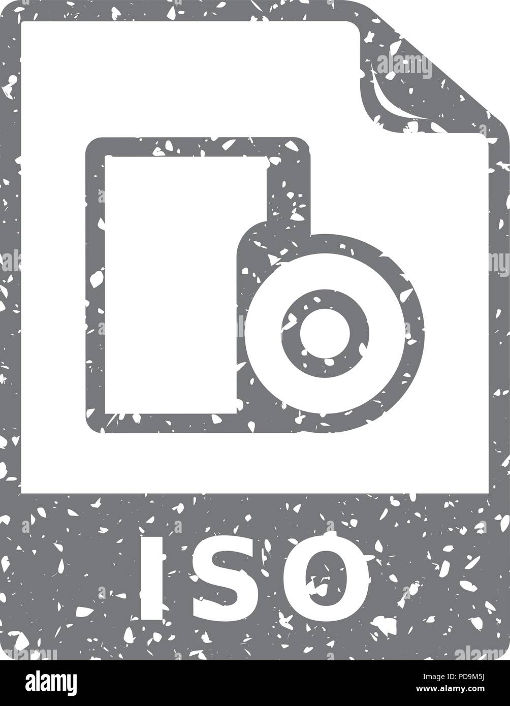 Grunge icon - ISO file format Stock Vector Image & Art - Alamy