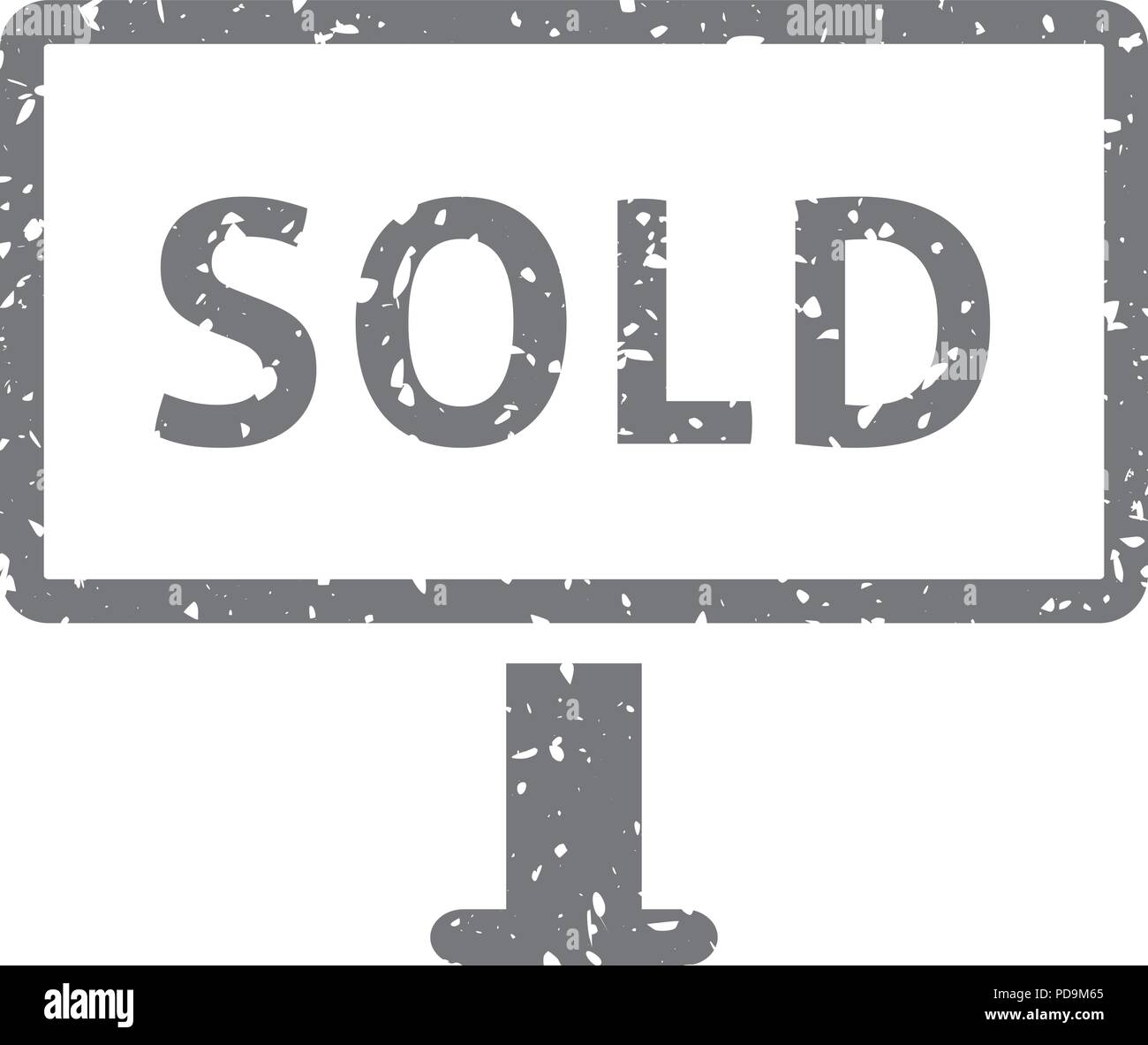 Auction sold icon flat Stock Vector Images - Alamy