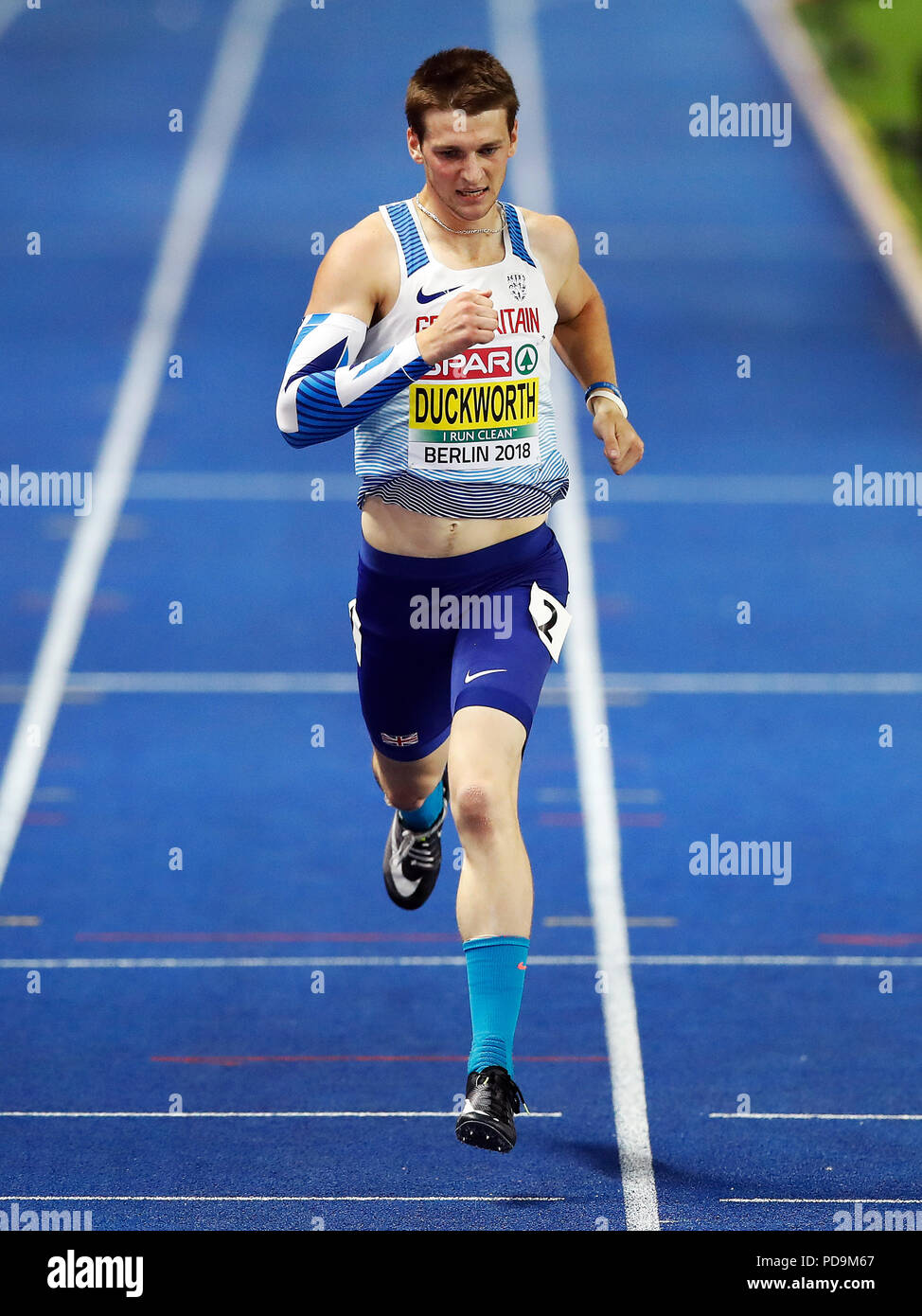 Great Britain's Tim Duckworth after finishing seventh in the 400m ...