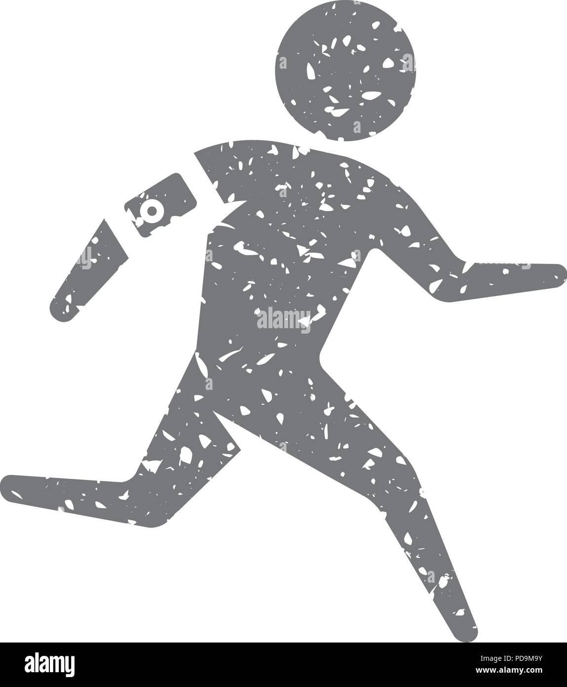 Grunge icon - Running athlete Stock Vector Image & Art - Alamy
