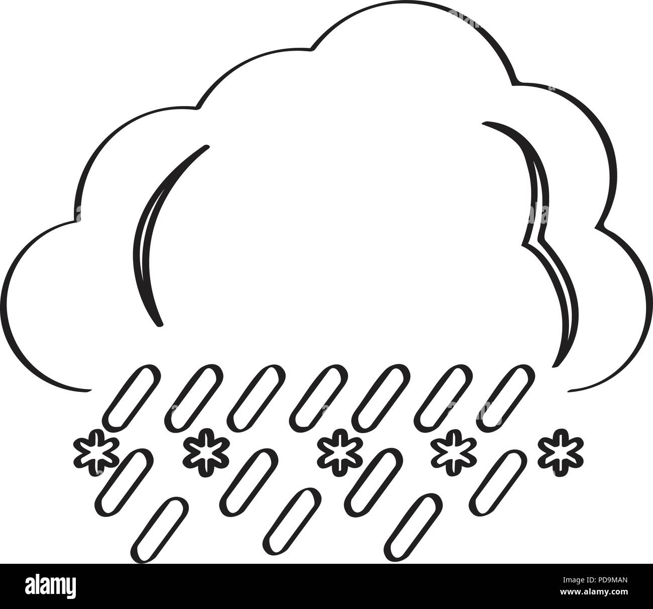 Isolated rainy weather icon Stock Vector Image & Art - Alamy