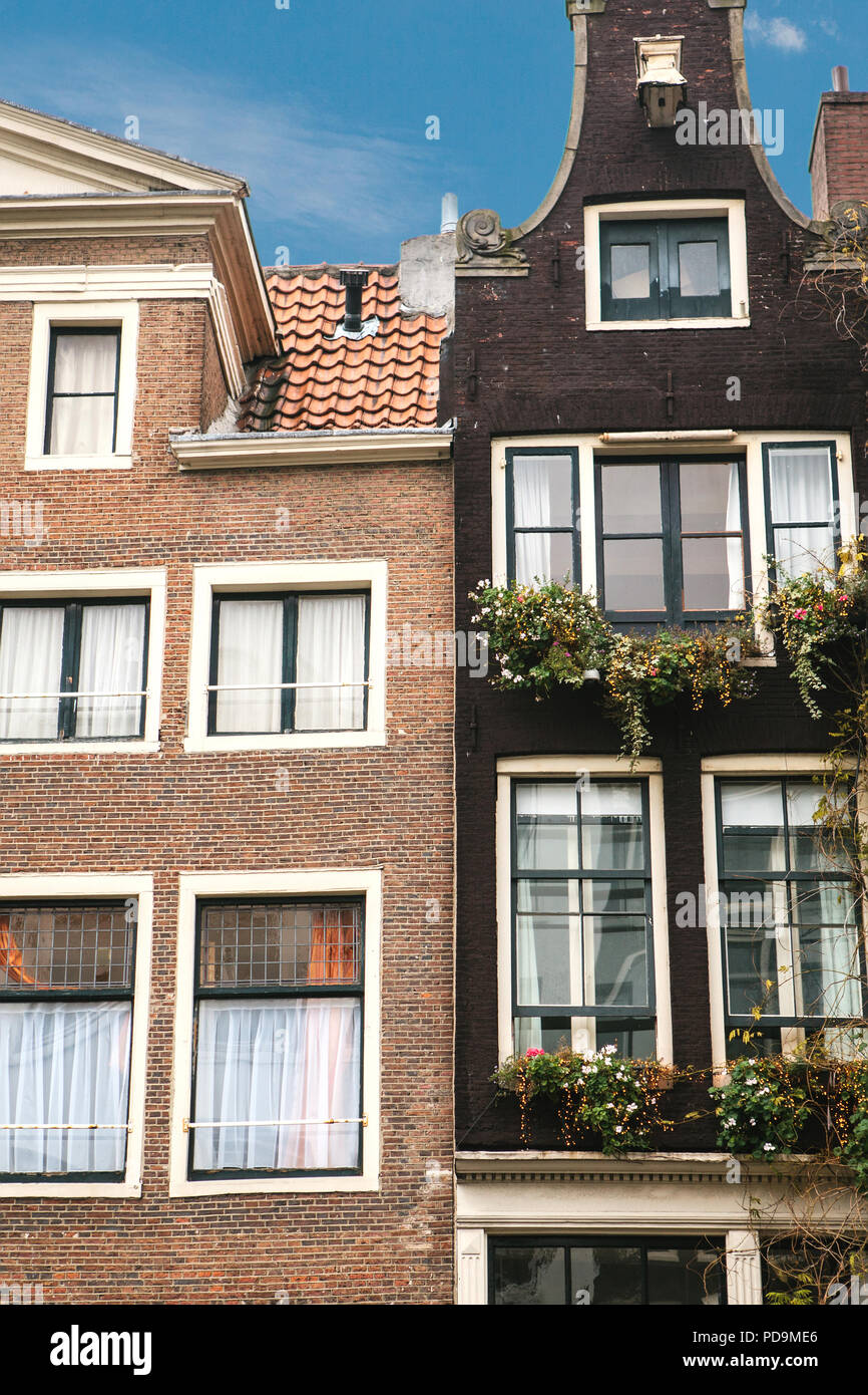 Beautiful traditional architecture of Amsterdam of the Netherlands ...