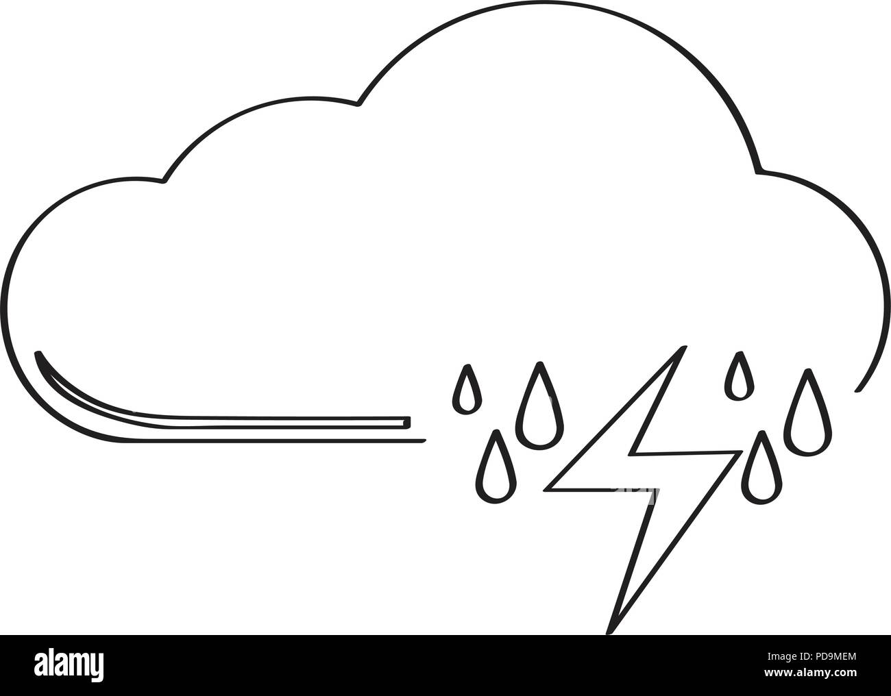 Storm image outline hi-res stock photography and images - Alamy