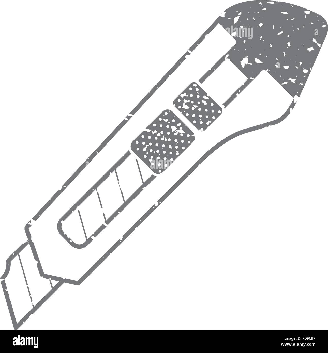 Vintage meat butcher knife Stock Vector Images - Alamy