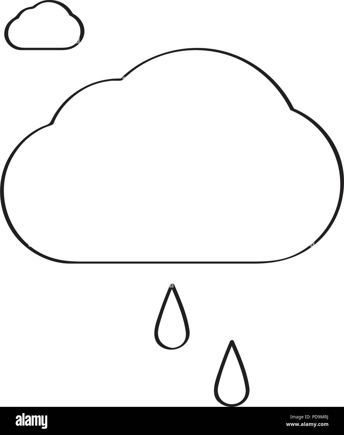 Isolated rainy weather icon Stock Vector Image & Art - Alamy