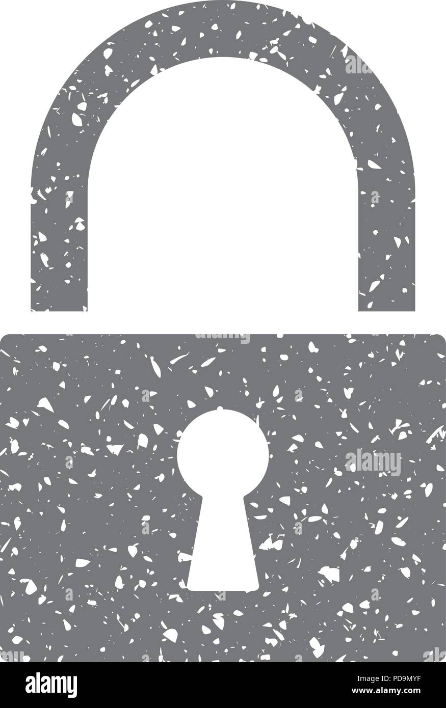 Aged padlock Stock Vector Images - Alamy