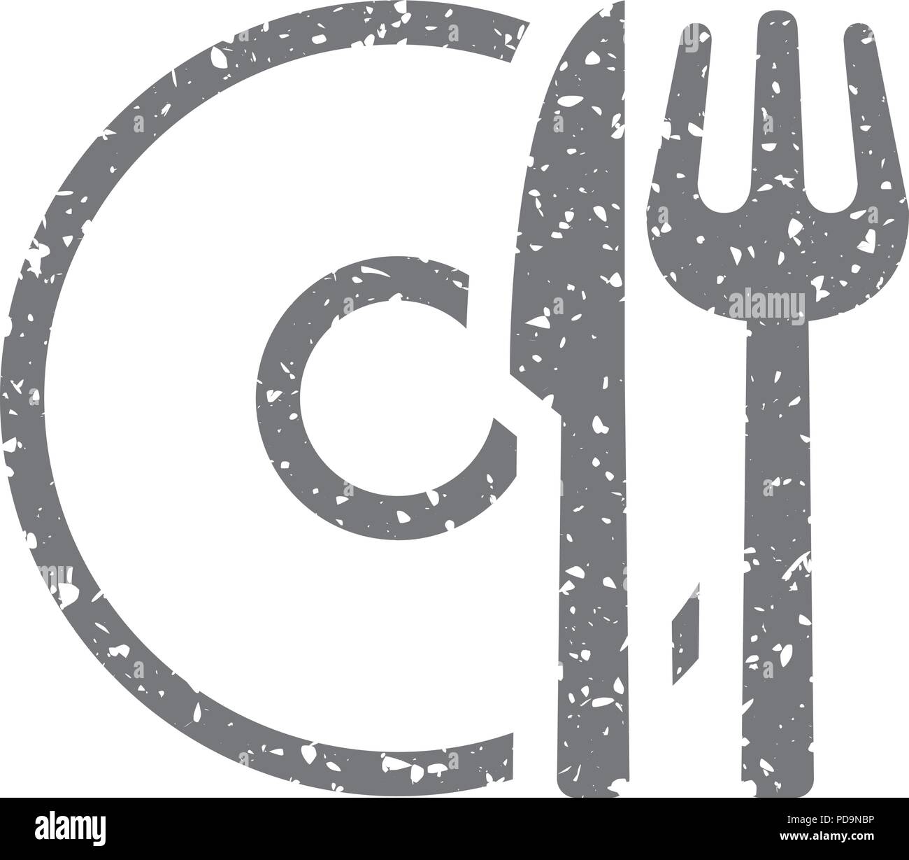Grunge icon - Dishes Stock Vector Image & Art - Alamy