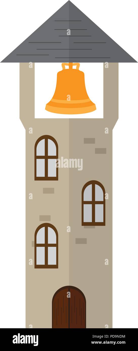 Bell tower art Stock Vector Images - Alamy