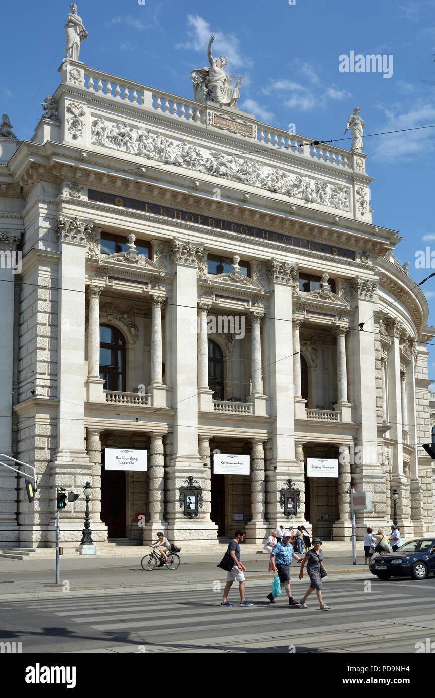The Burgtheater at the Ringstrasse in Vienna with main entrance is the ...