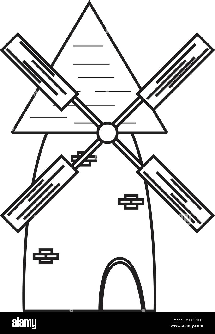 Isolated medieval windmill building icon Stock Vector Image & Art - Alamy