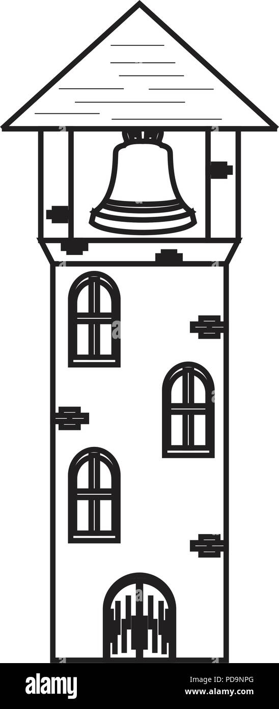 Bell tower old ancient Stock Vector Images - Alamy