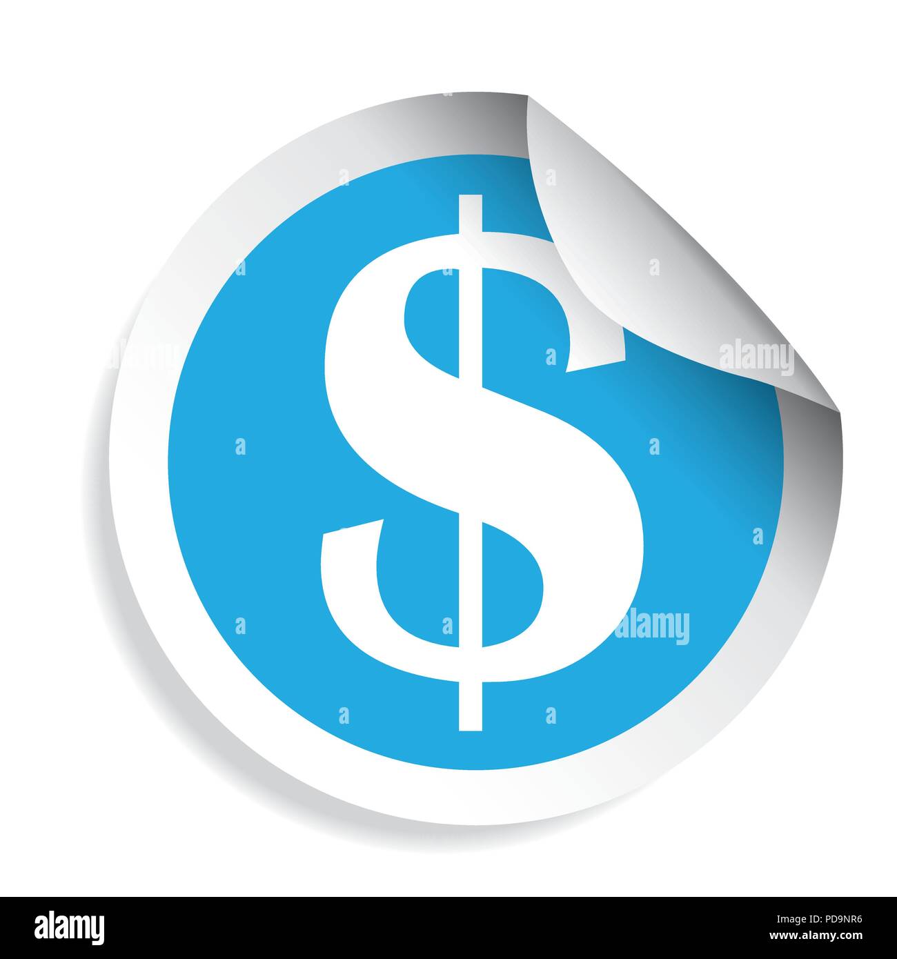 US Dollar sign sticker label Stock Vector Image & Art - Alamy