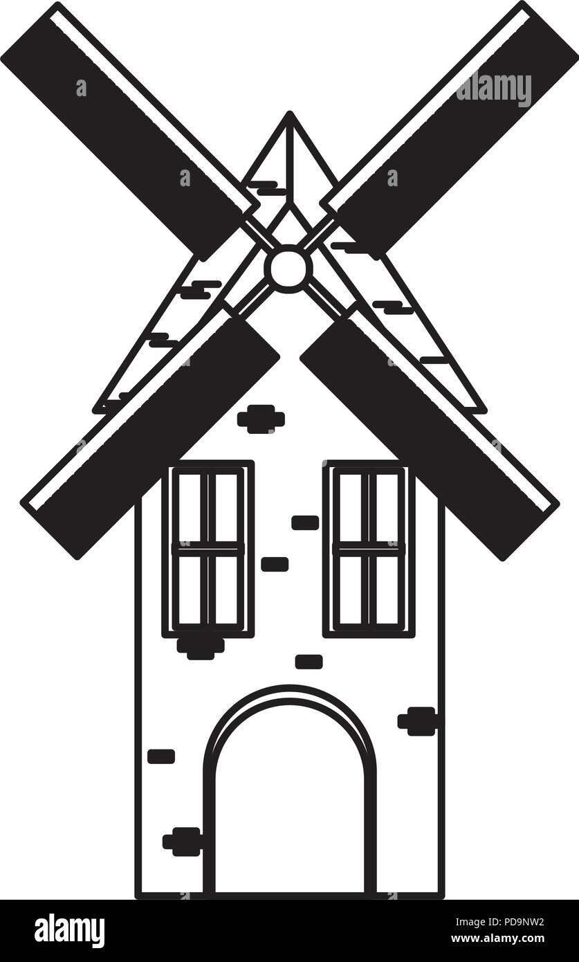 Isolated medieval windmill building icon Stock Vector Image & Art - Alamy