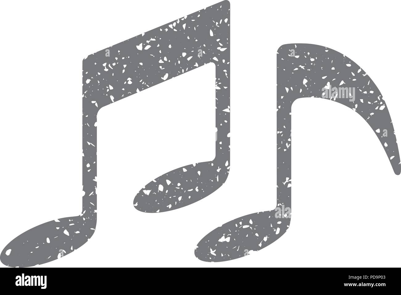 Grunge icon - Music notes Stock Vector Image & Art - Alamy