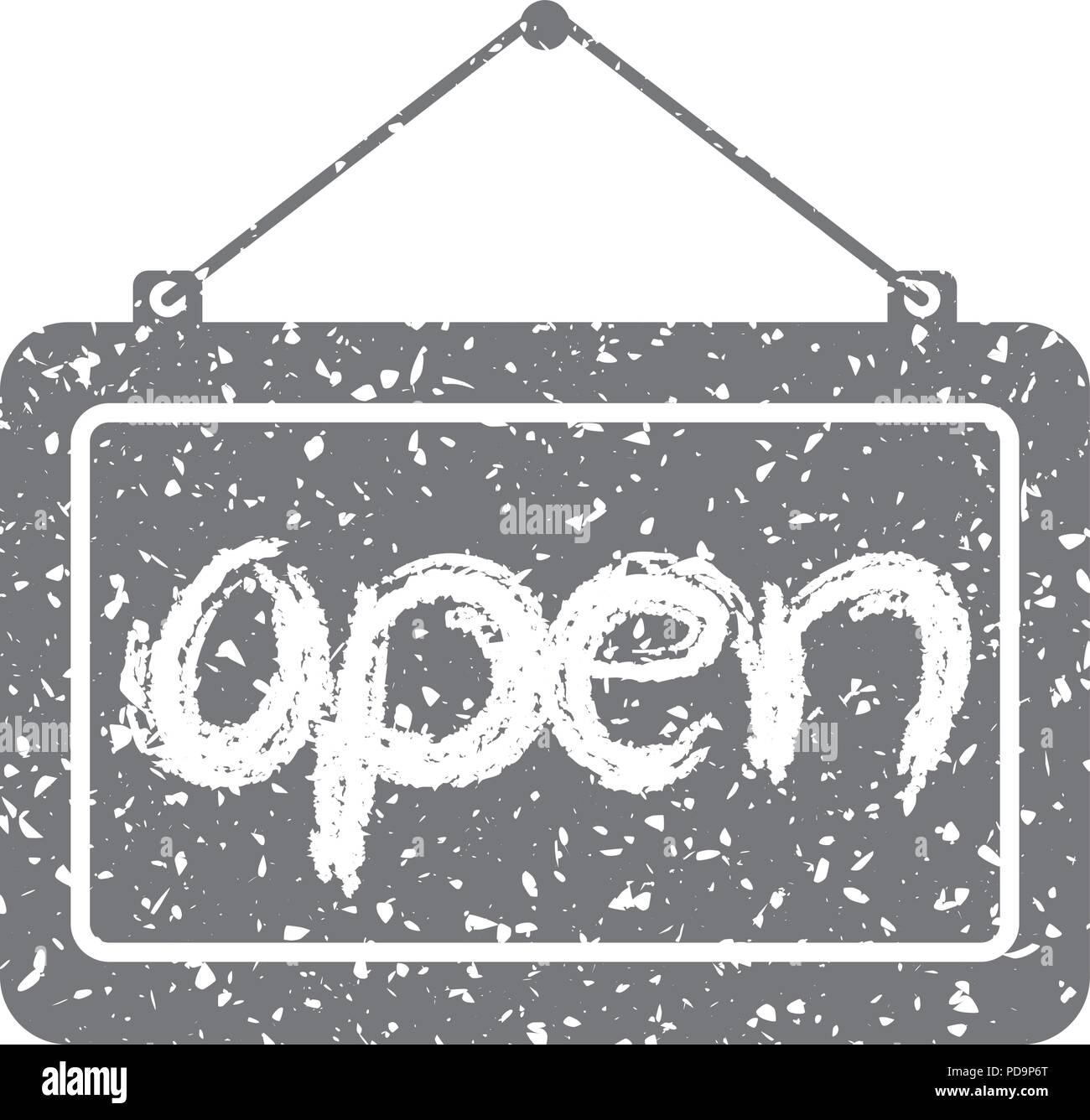 Grunge icon - Open sign Stock Vector Image & Art - Alamy