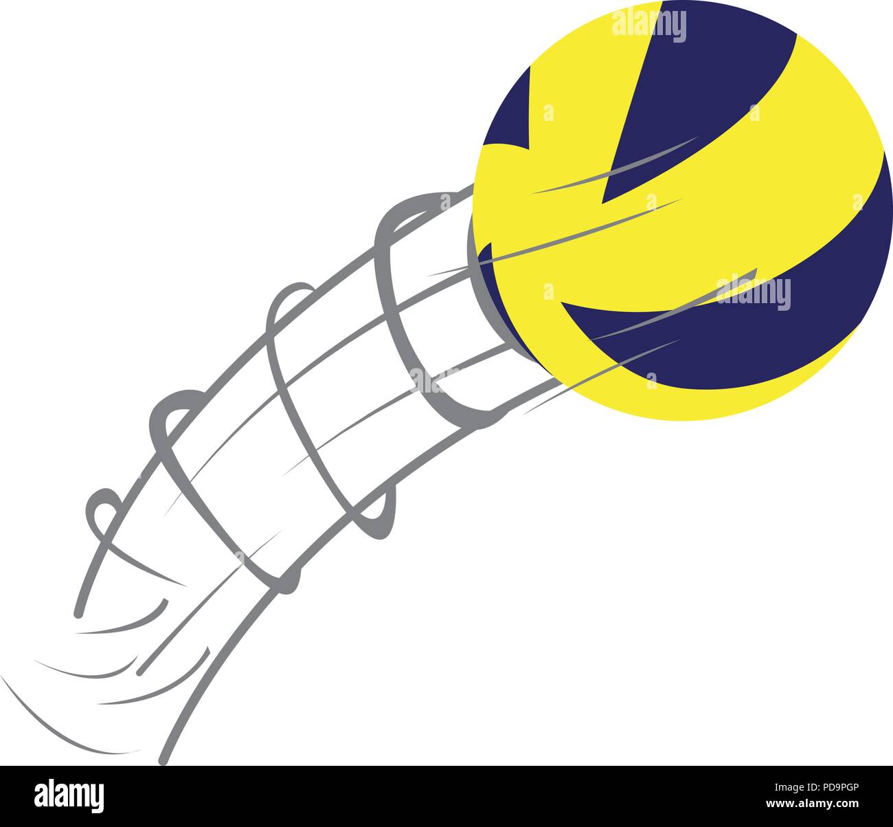 Isolated volleyball ball with a motion effect Stock Vector Image & Art ...