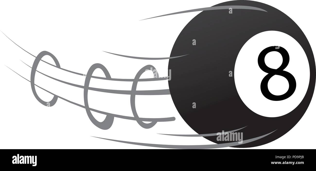 Isolated billiard ball with a motion effect Stock Vector Image & Art ...