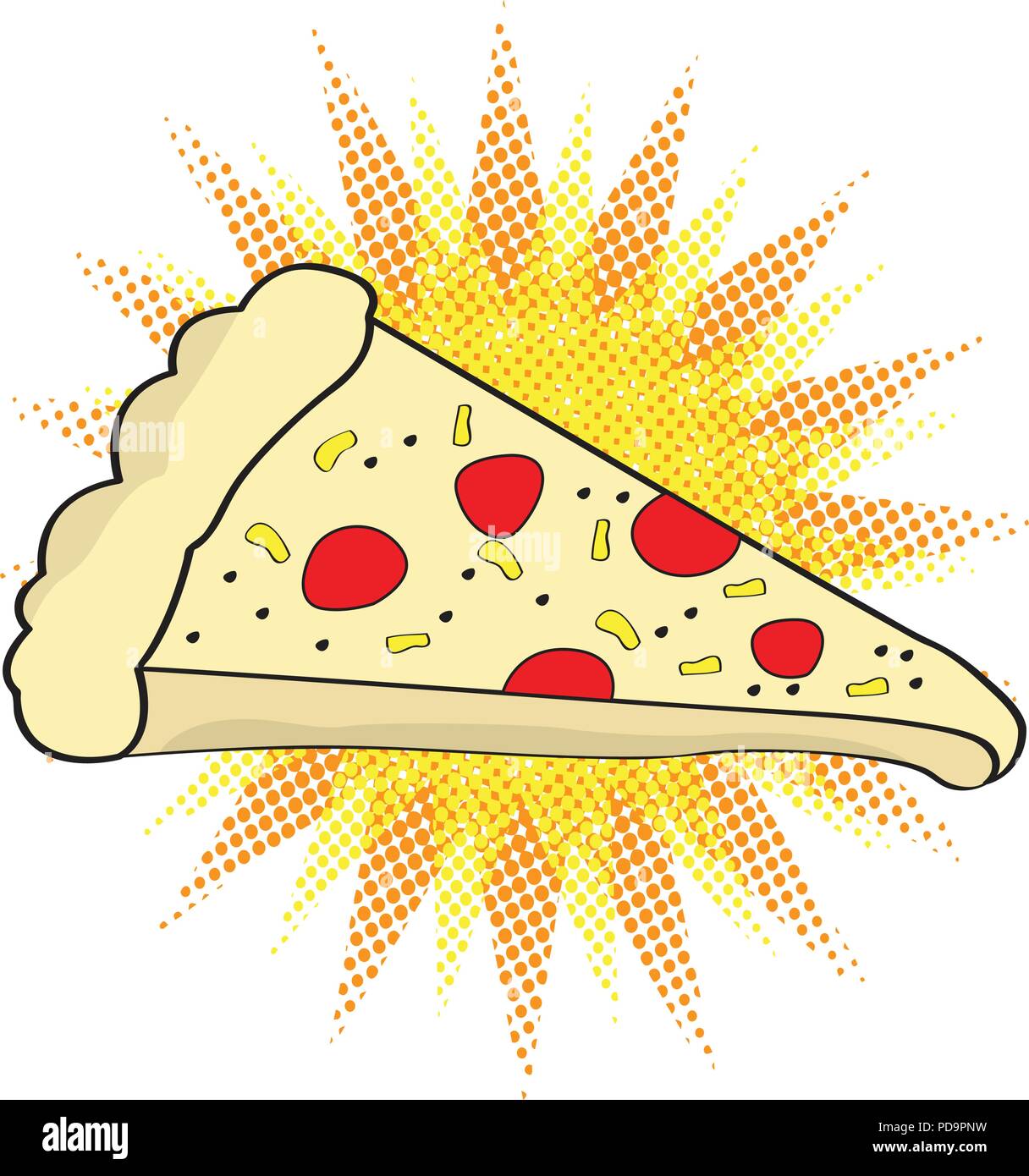 Pizza drawing color pizza line hi-res stock photography and images - Alamy