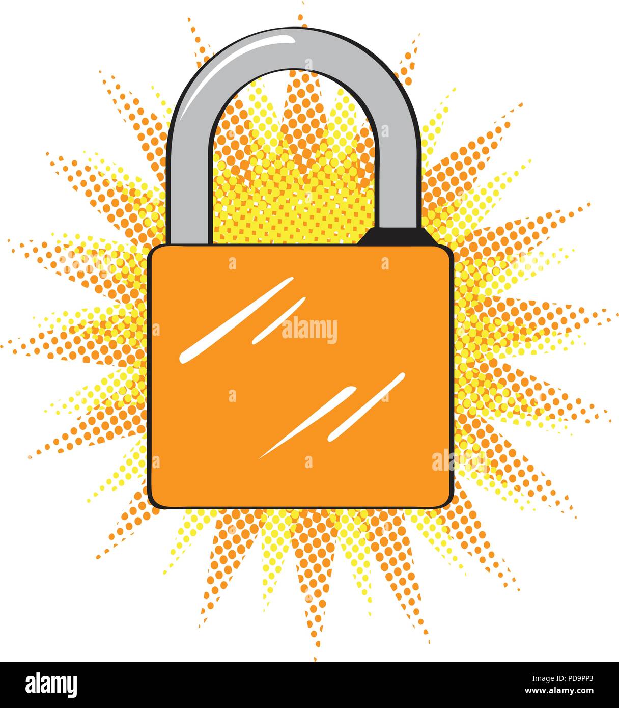 Cartoon padlock and Stock Vector Images - Alamy