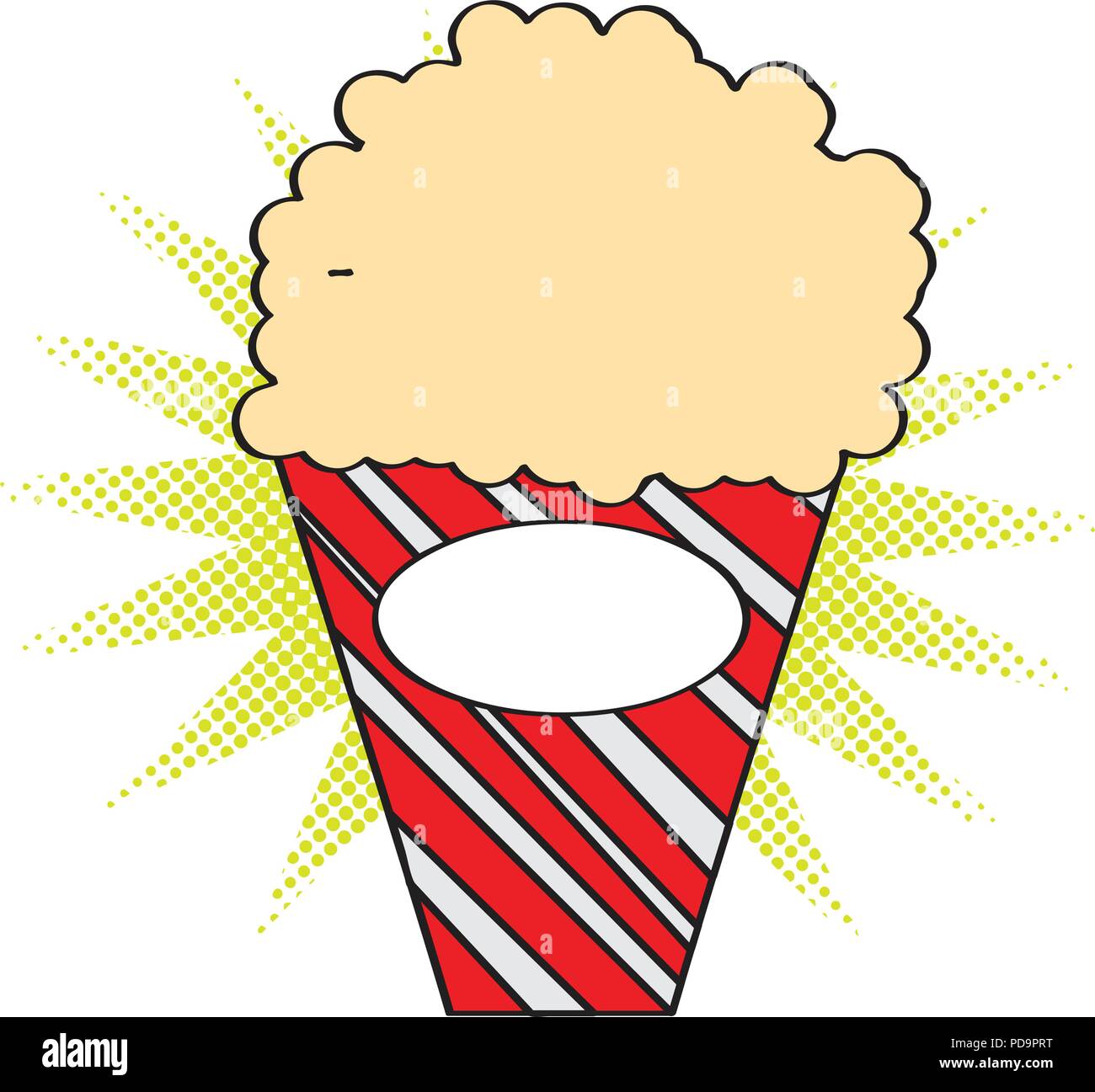 Isolated comic popcorn icon Stock Vector Image & Art - Alamy