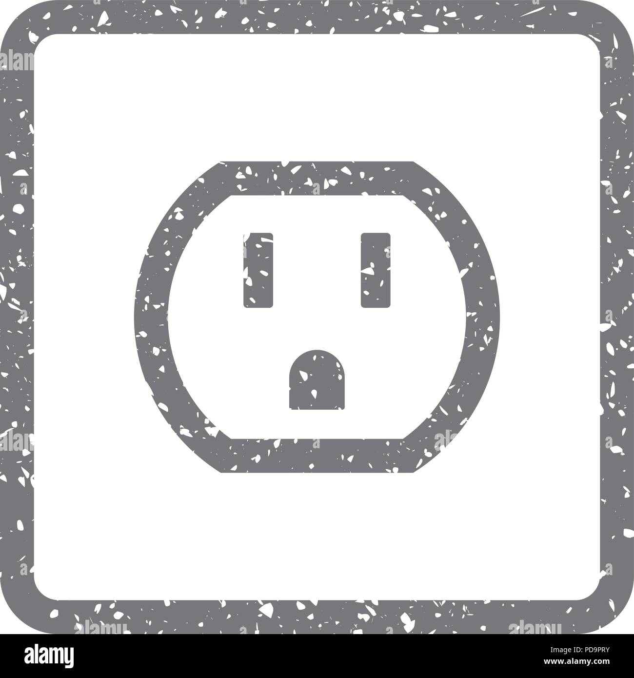 Grunge icon - Electrical outlet Stock Vector Image & Art - Alamy