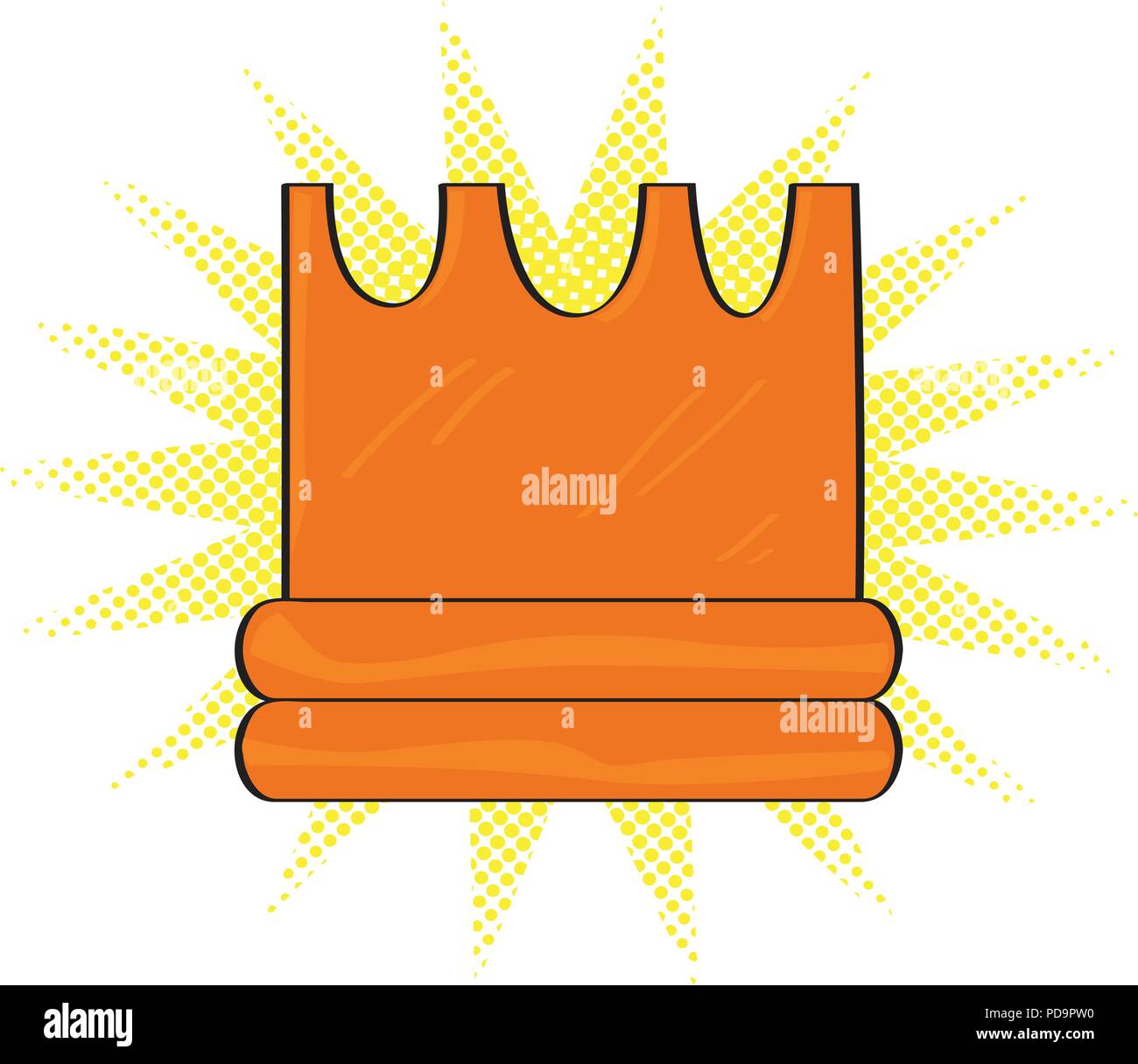Isolated comic golden crown icon Stock Vector Image & Art - Alamy