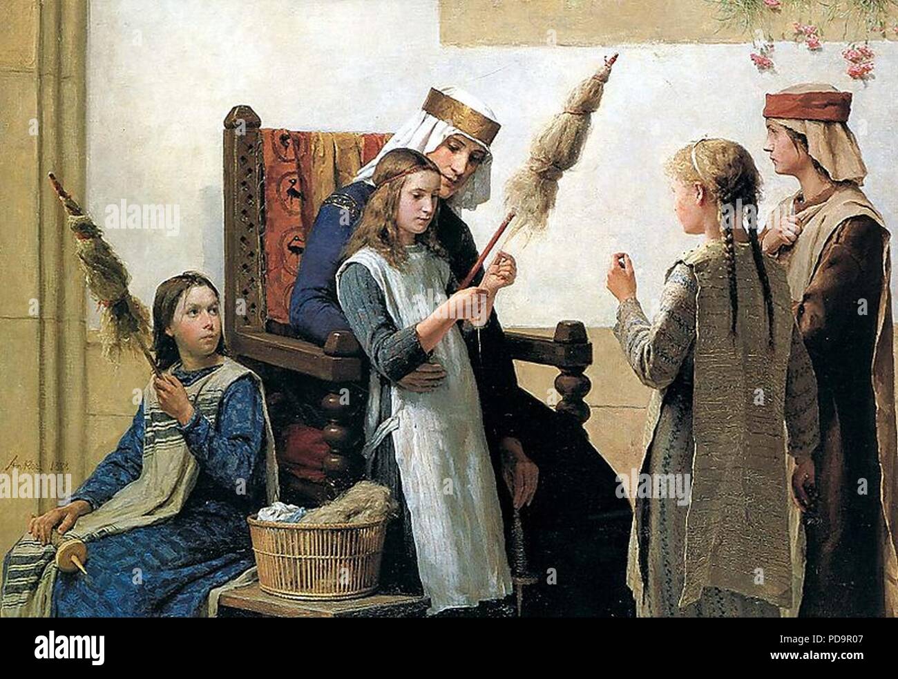 Albert Samuel Anker 001 Stock Photo - Alamy