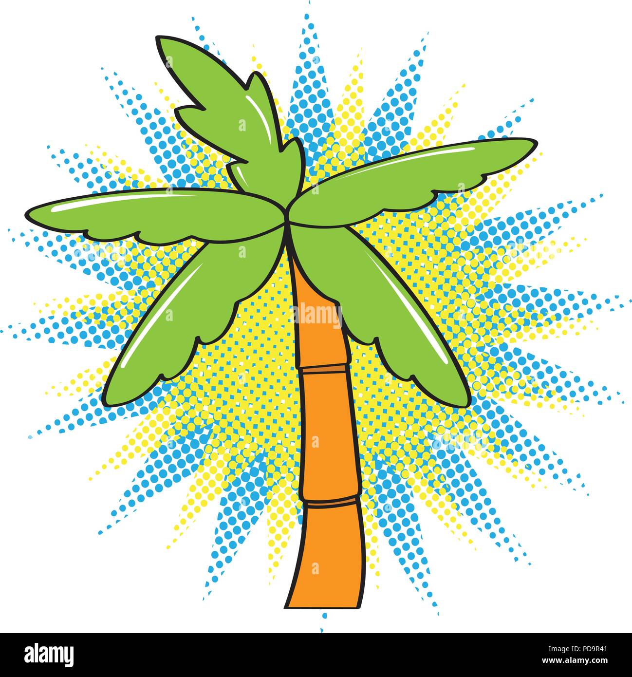 Palm tree figure Stock Vector Images - Alamy