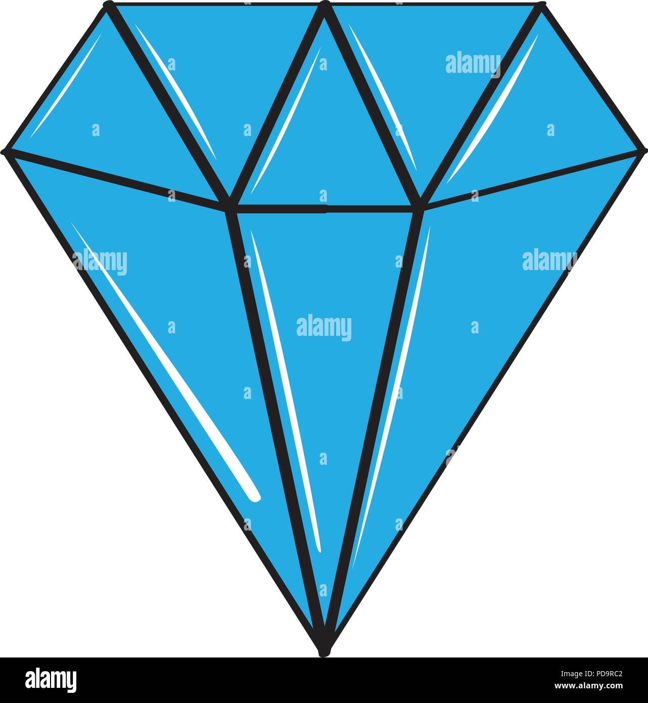 Diamond line art sketch Stock Vector Images - Alamy