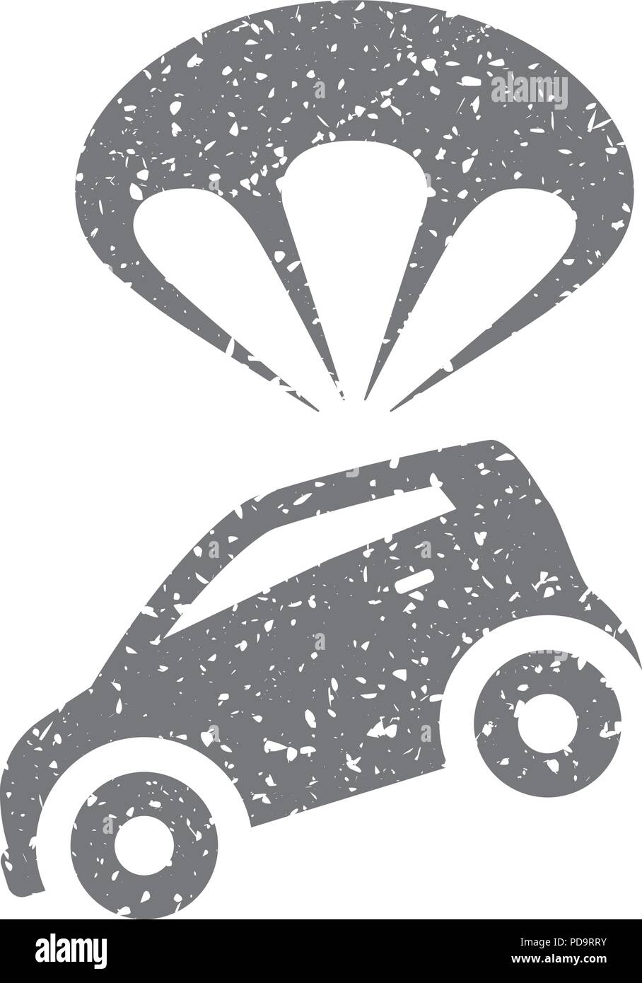 Grunge icon - Car parachute Stock Vector Image & Art - Alamy