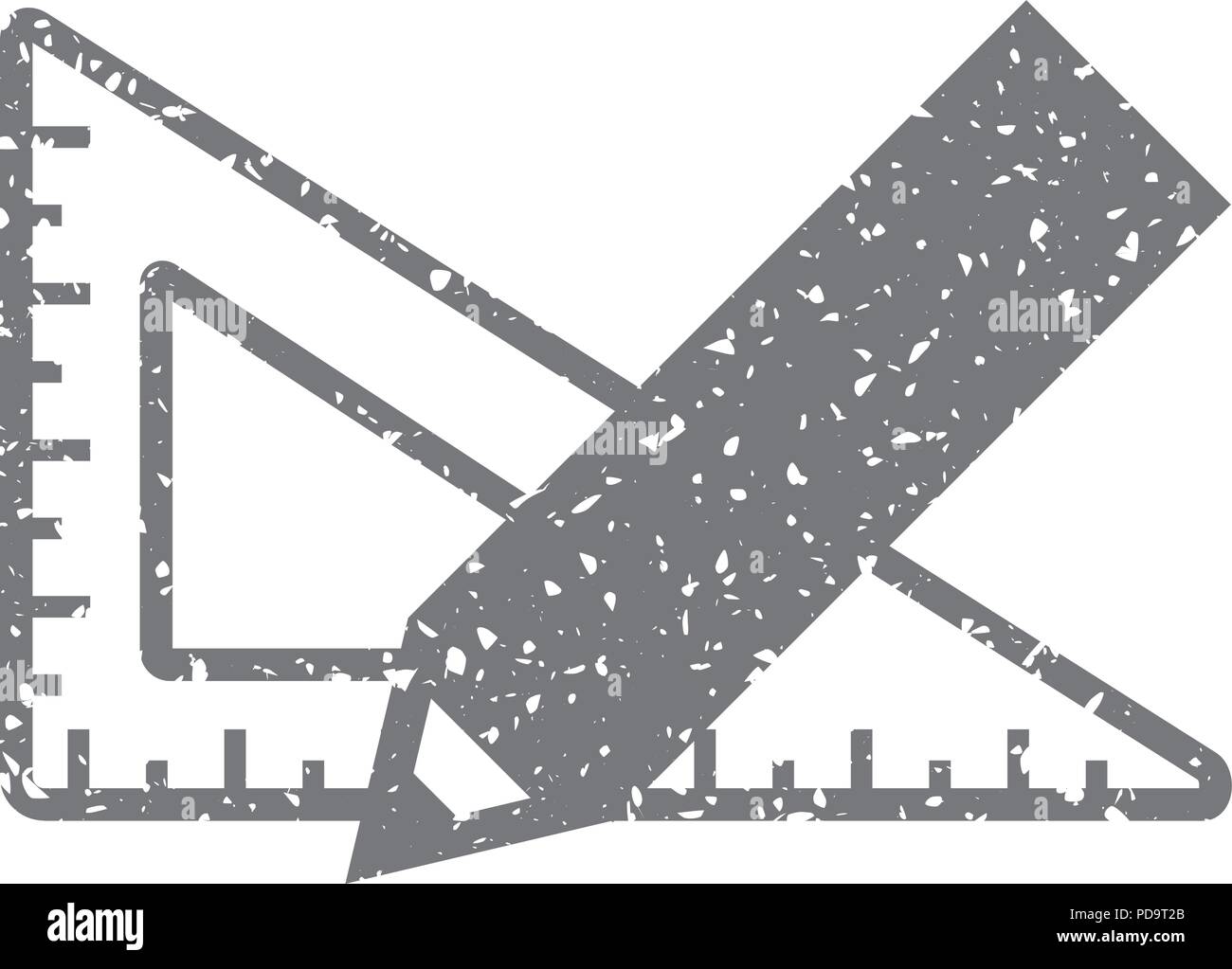 Grunge icon - Pencil and ruler Stock Vector Image & Art - Alamy