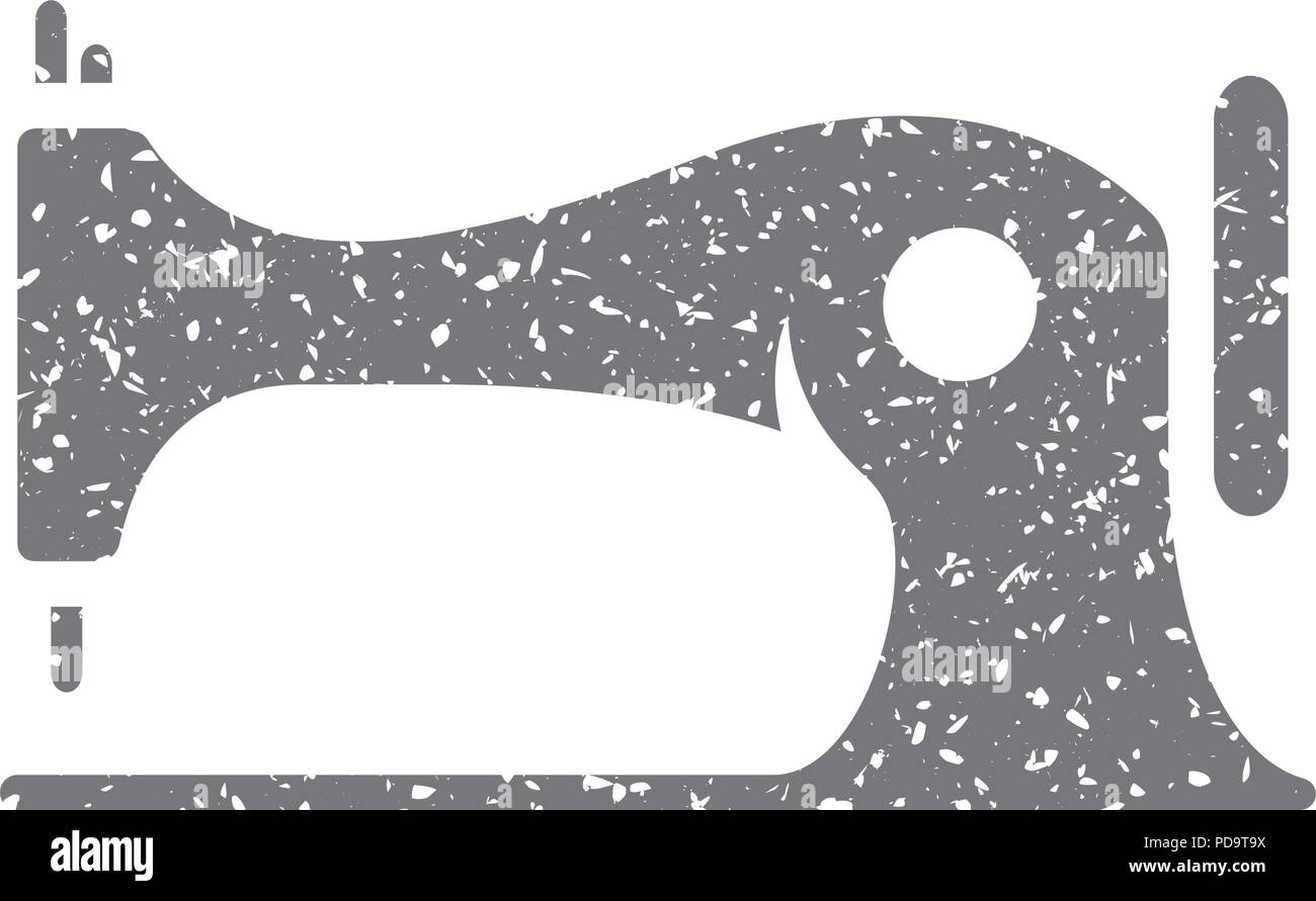 Grunge icon - Vintage sewing machine Stock Vector Image & Art - Alamy