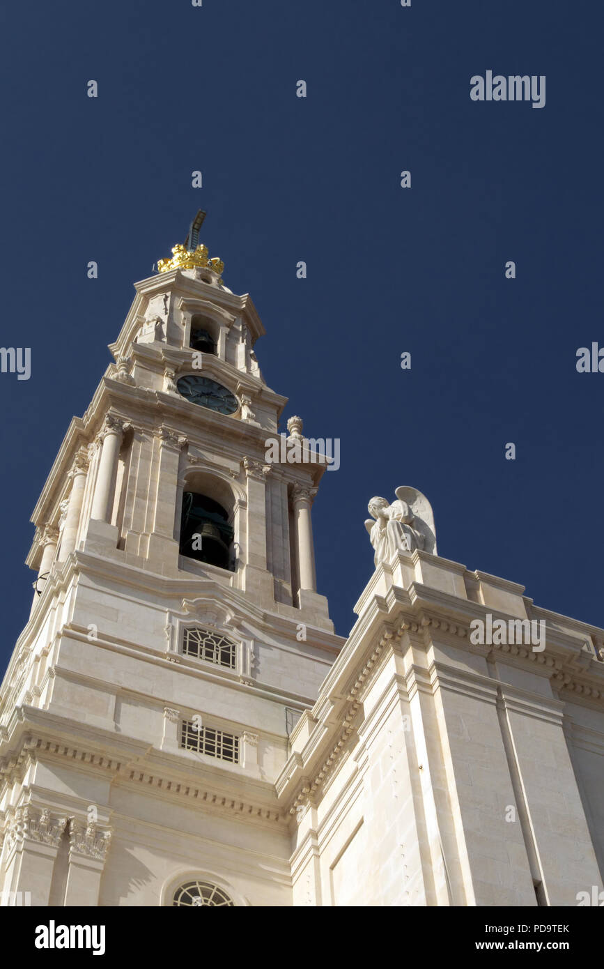 Perspective of the sanctuary of our lady of Fatima in a beautiful sunny ...