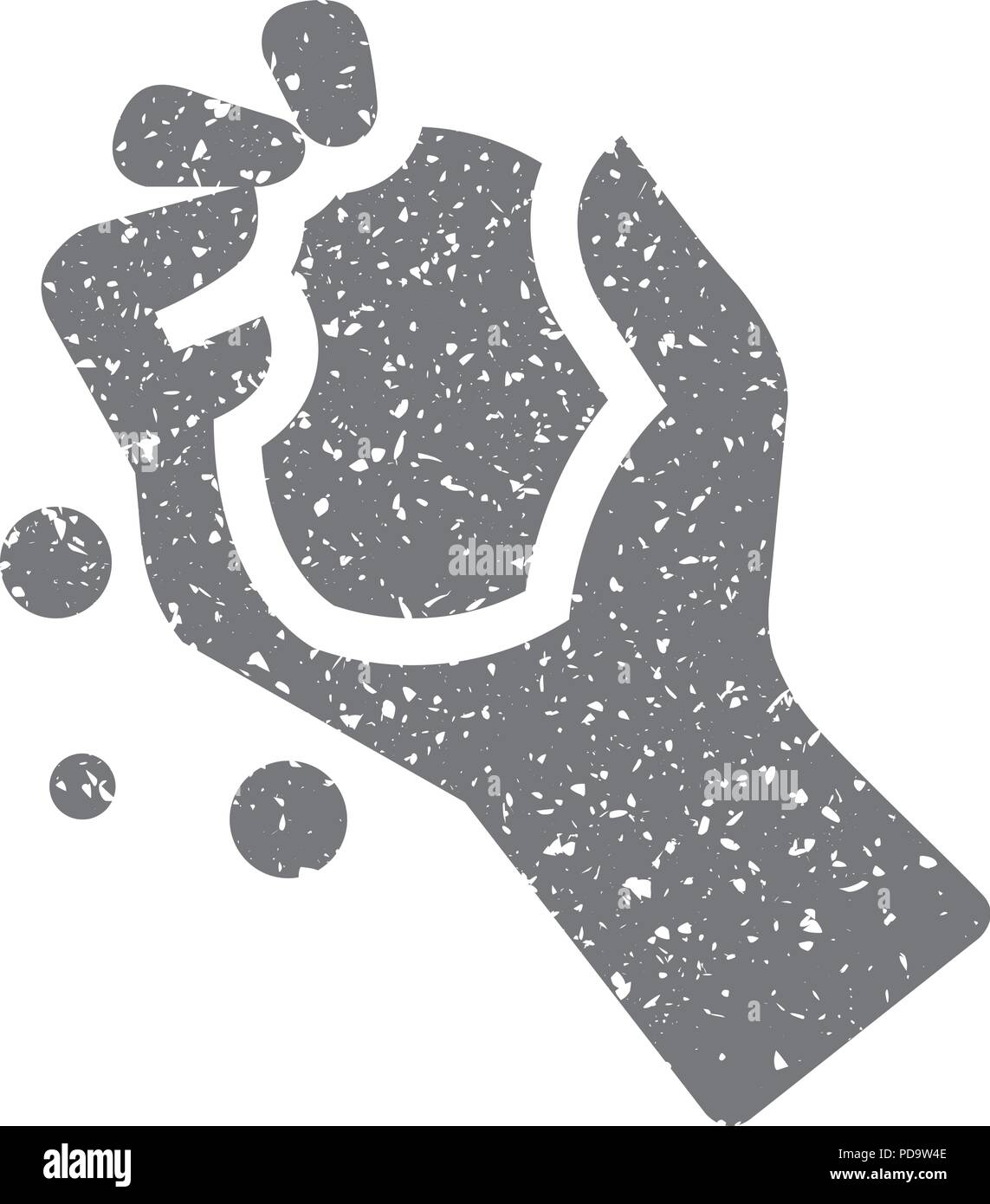 Grunge icon - Hand holding snow Stock Vector Image & Art - Alamy