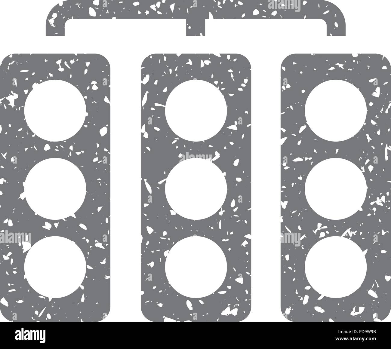 Grunge icon - Red light sign Stock Vector Image & Art - Alamy