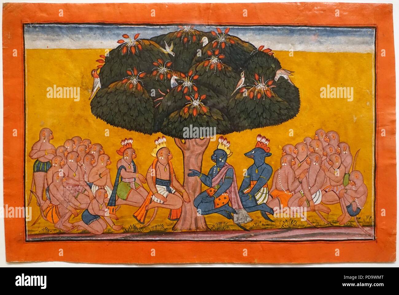 Angada's Despair, North India, Kulu or Bahu, c. 1700-1710, watercolor ...