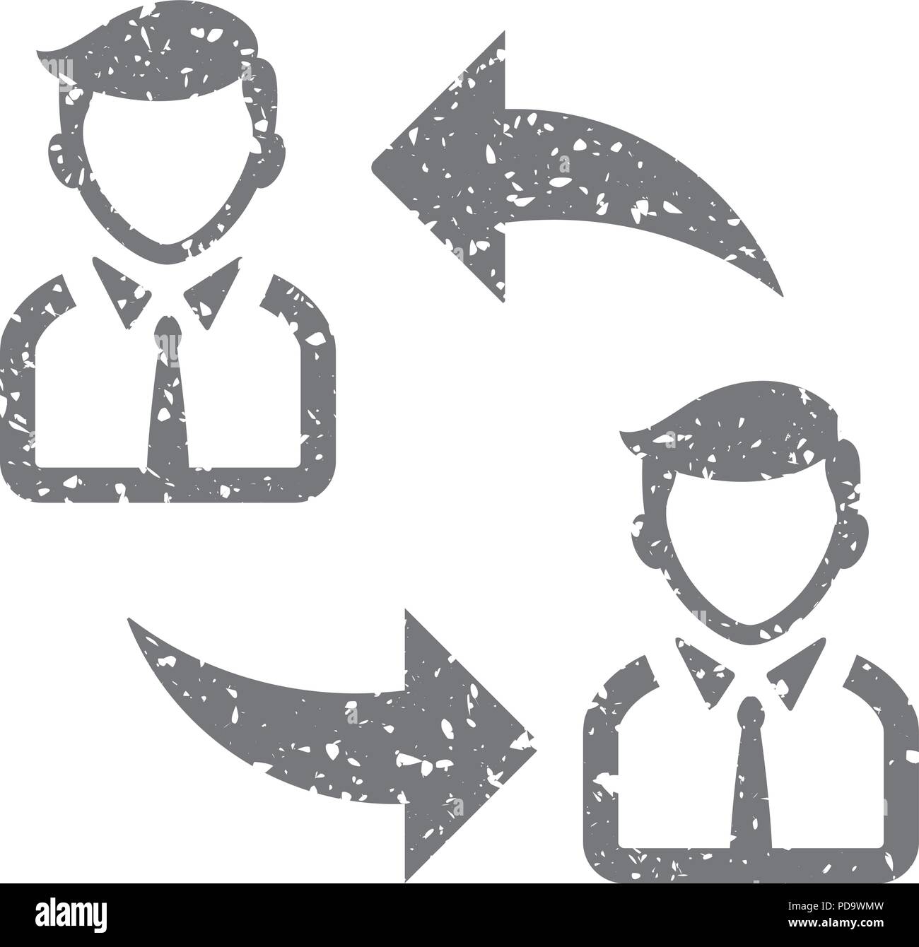 Grunge icon - Employee rotation Stock Vector Image & Art - Alamy