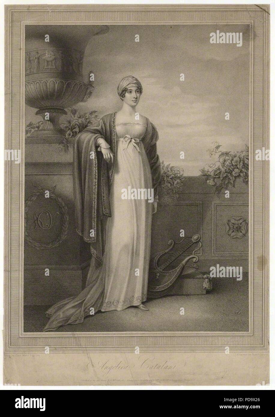 Angelica Catalani by Anthony Cardon 1812 after Clara Maria Pope Stock ...
