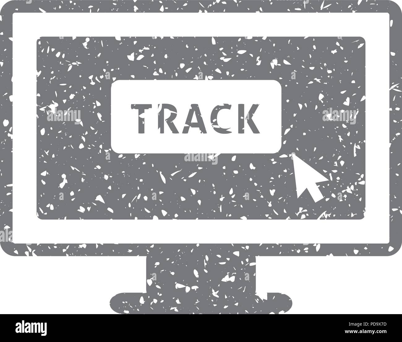 Grunge icon - Tracking monitor Stock Vector Image & Art - Alamy