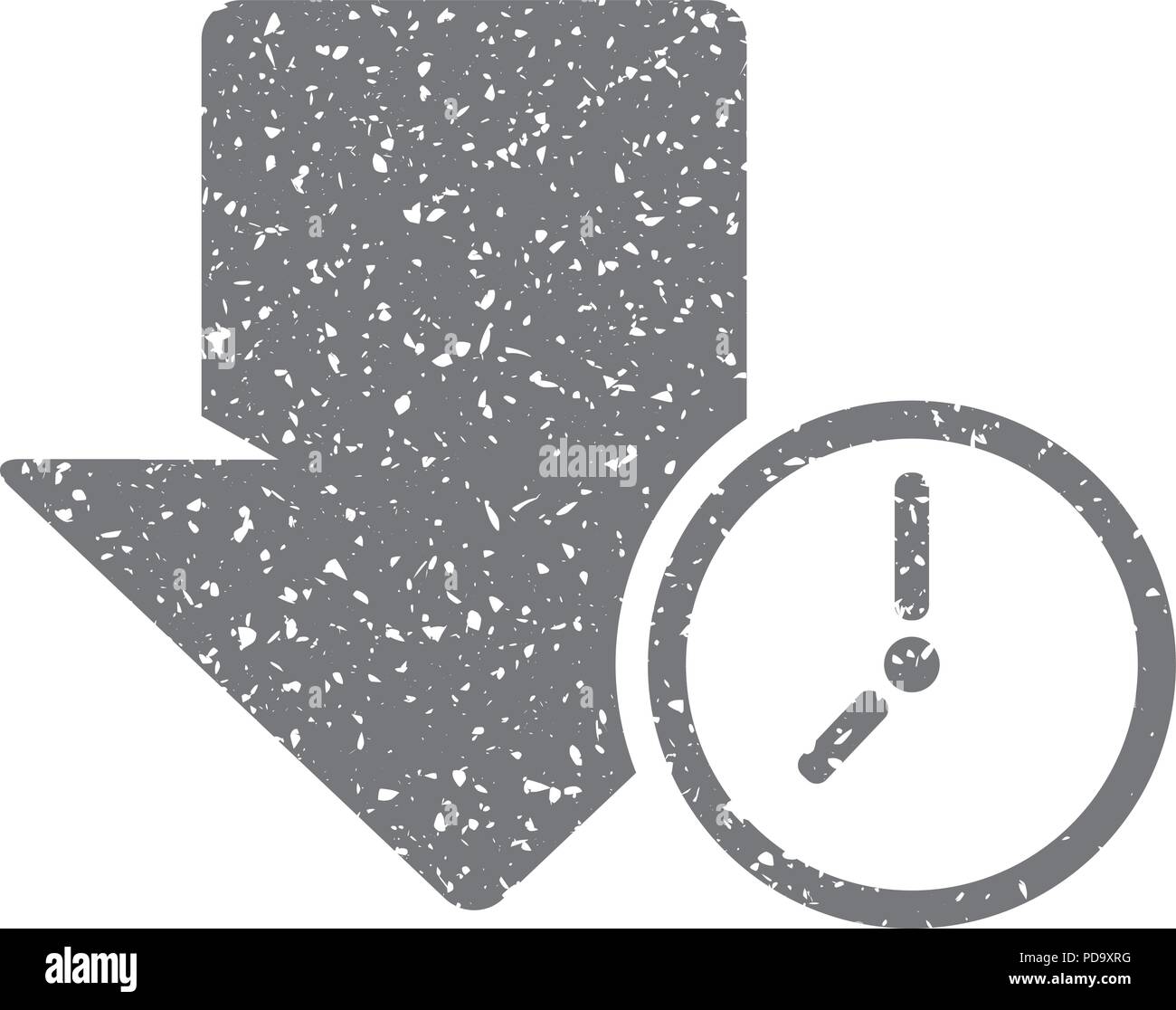 Grunge icon download arrow hi-res stock photography and images - Alamy