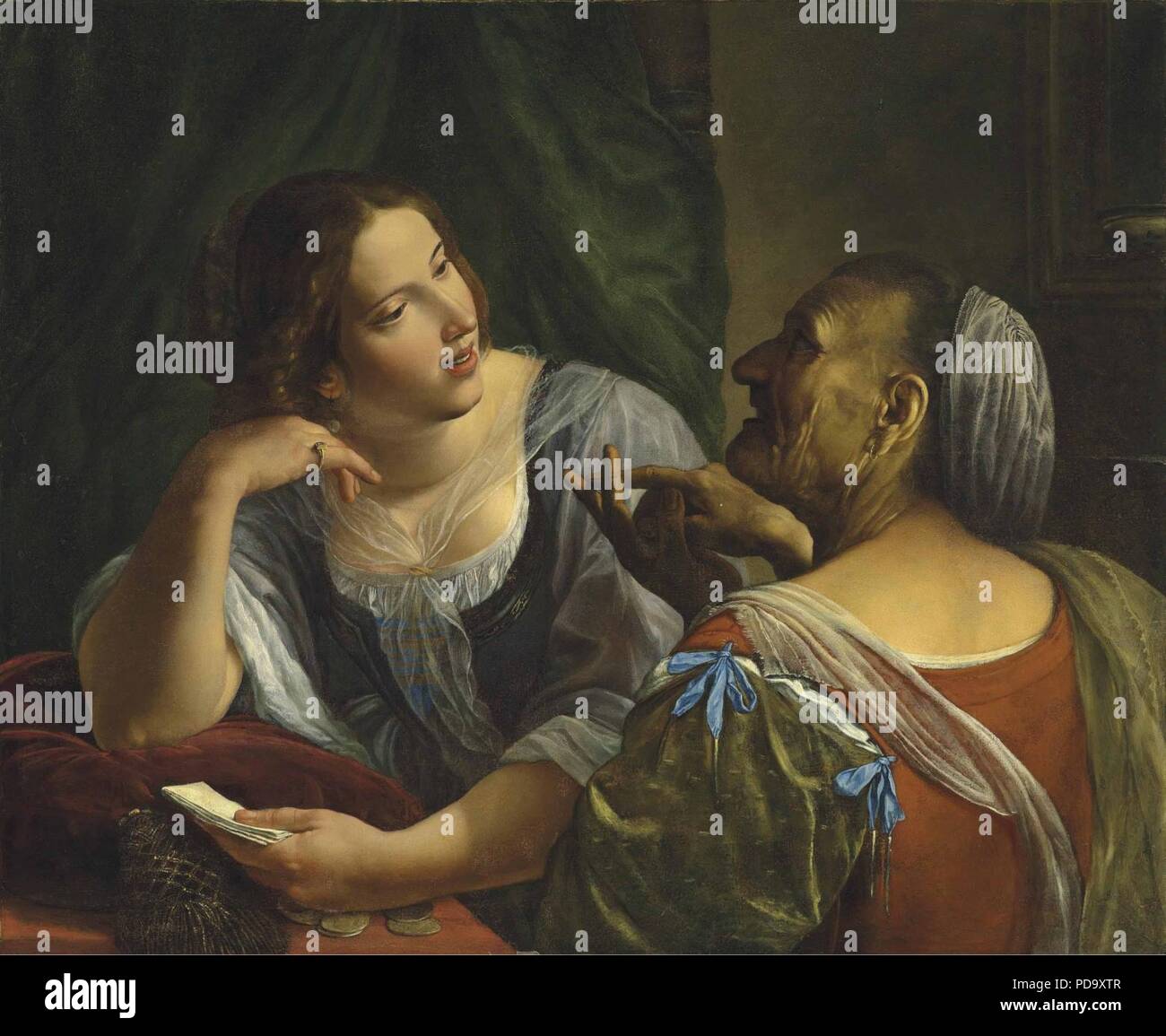 Angelo Caroselli - Allegory of Youth and Old Age Stock Photo - Alamy