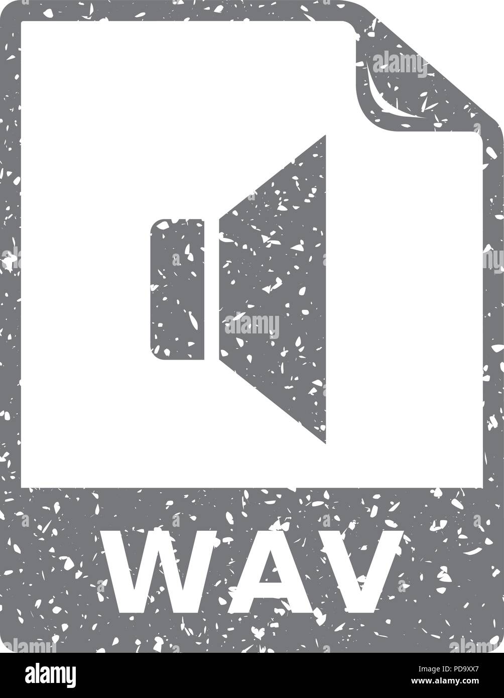 Grunge icon - Audio file format Stock Vector Image & Art - Alamy