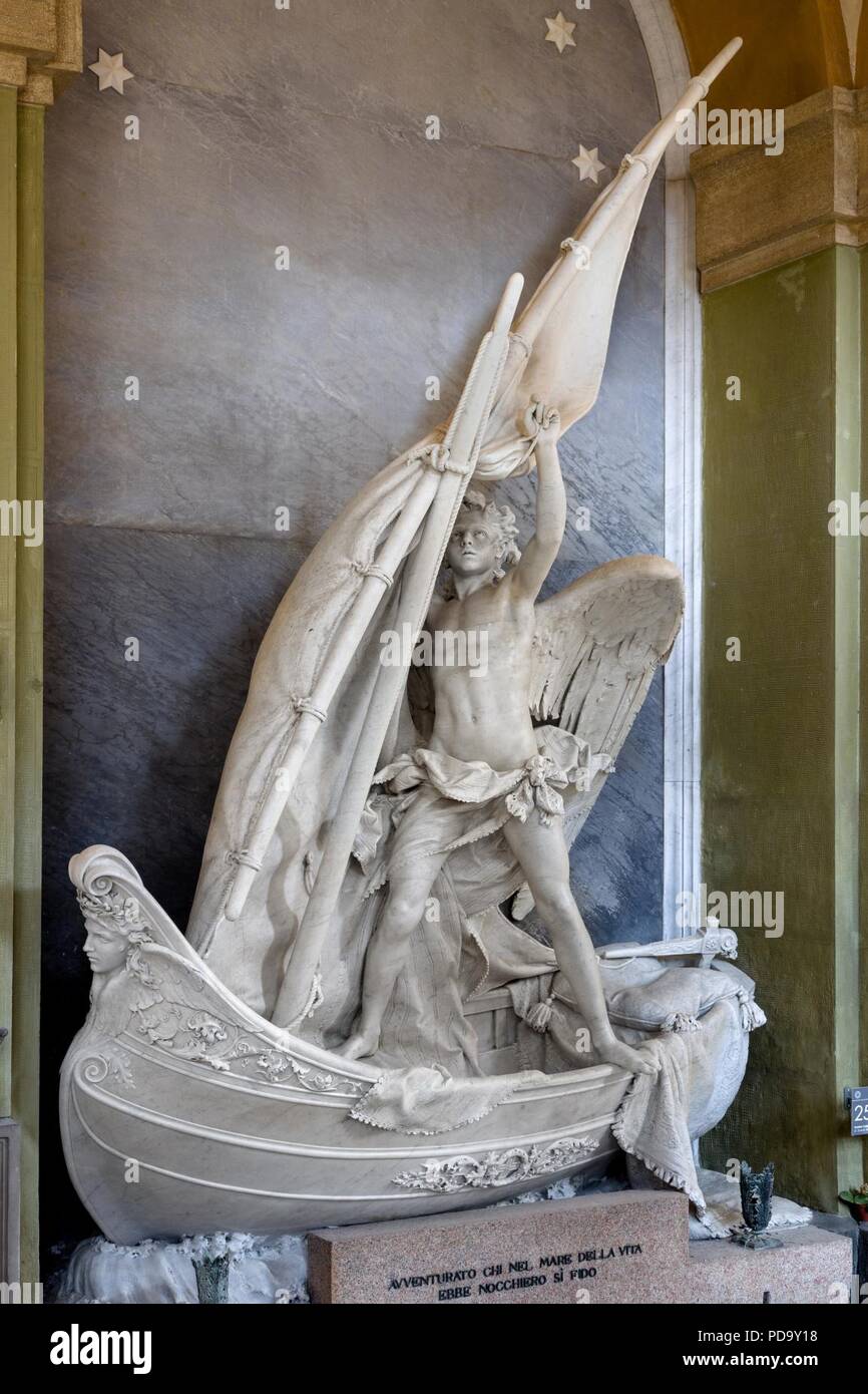 Angelo nocchiero staglieno 01 Stock Photo - Alamy